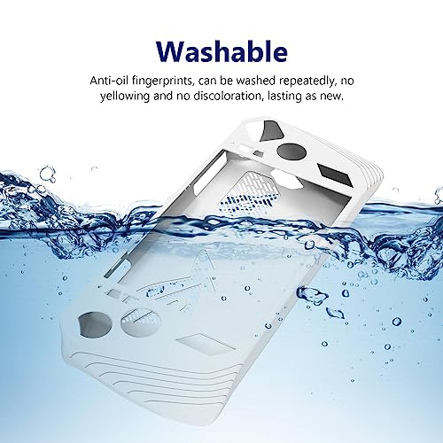 BoxWave Case Compatible with ASUS ROG Ally Z1 Extreme - FlexiSkin, Silicone Cover Soft Low Profile 360 Protection for ASUS ROG Ally Z1 Extreme, ASUS ROG Ally Z1 Extreme, Ally Z1 - Winter White