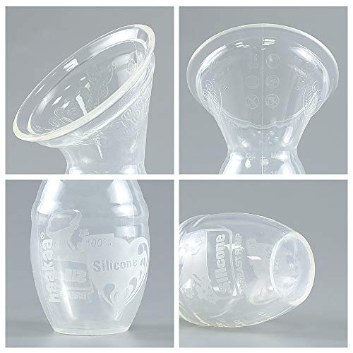 haakaa Manual Breast Pump 4oz/100ml One-Piece Design with Silicone Cap Made by Food Grade Silicone Milk Saver & Milk Catcher for Breastfeeding Moms
