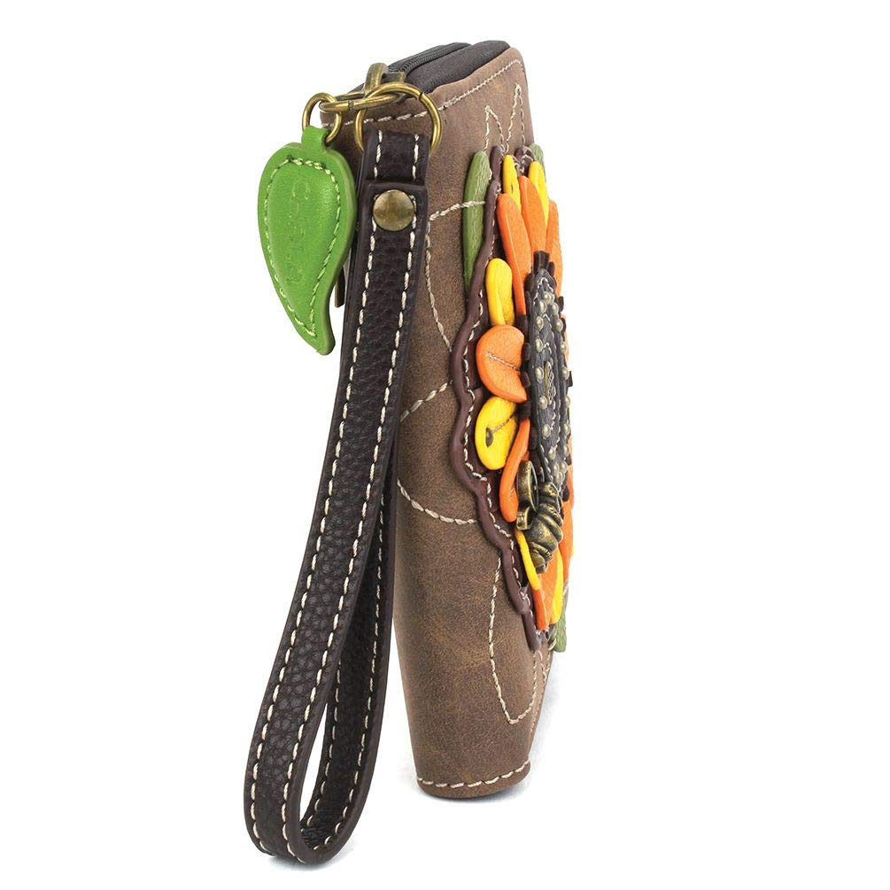 Chala Handbags Sunflower Zip-Around Wristlet Wallet