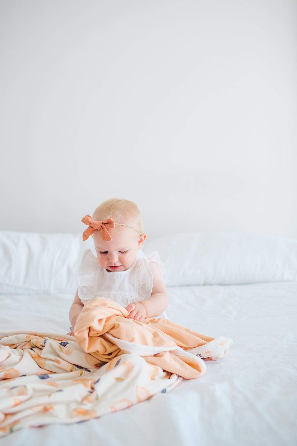 Caroline Copper Pearl Three-Layer Baby Quilt: Soft Quilts for Boys and Girls | Breathable, Cozy Toddler Blanket | Newborn Quilt | 46x46 Premium Polyester/Rayon