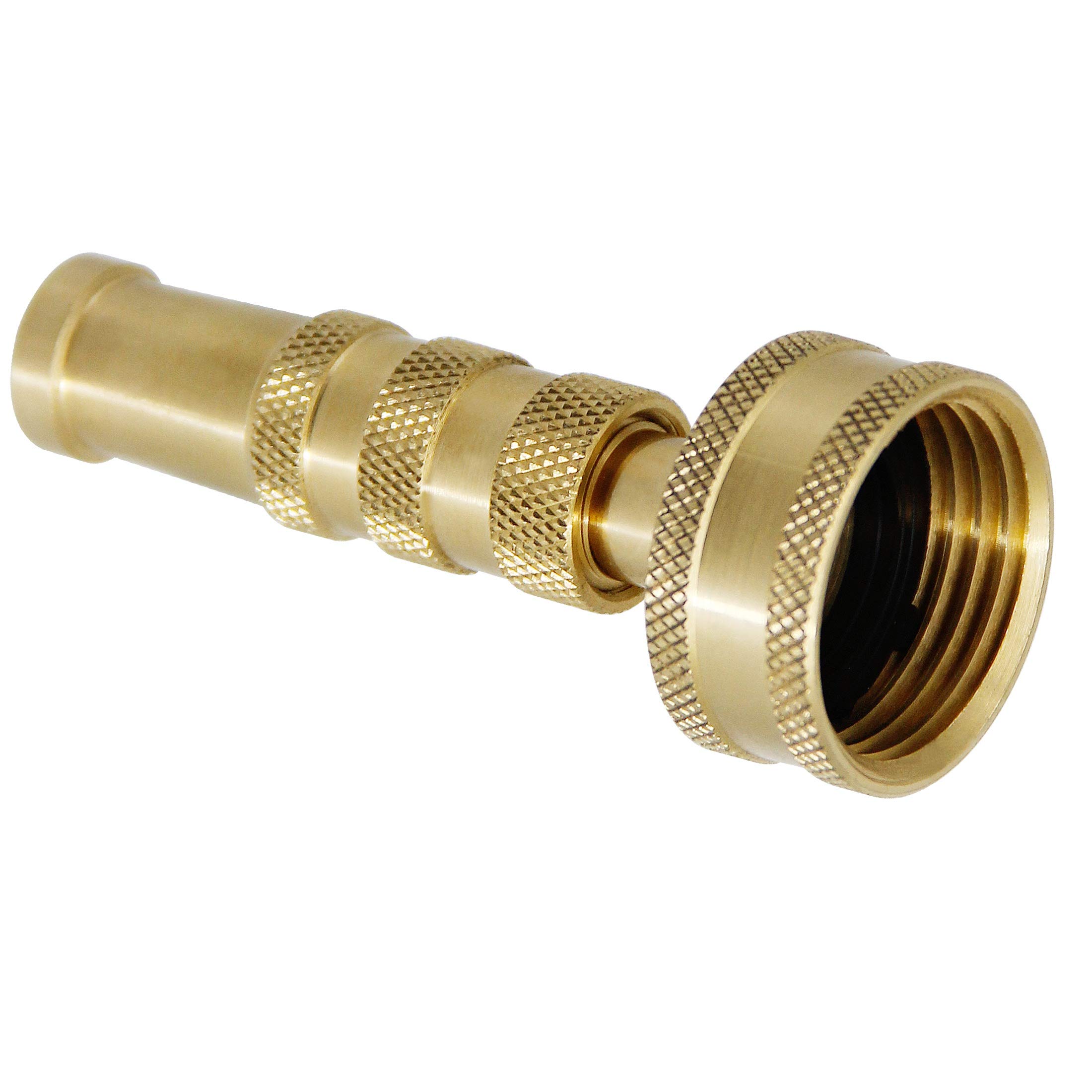 ATDAWN Brass Hose Nozzle, Heavy-Duty Brass Adjustable Twist Hose Nozzle, 2 Pack (3")