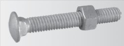 Carriage Bolt 5/16in x 1-1/4in Galvanized (100 count) includes nuts (5/16" X 1-1/4")