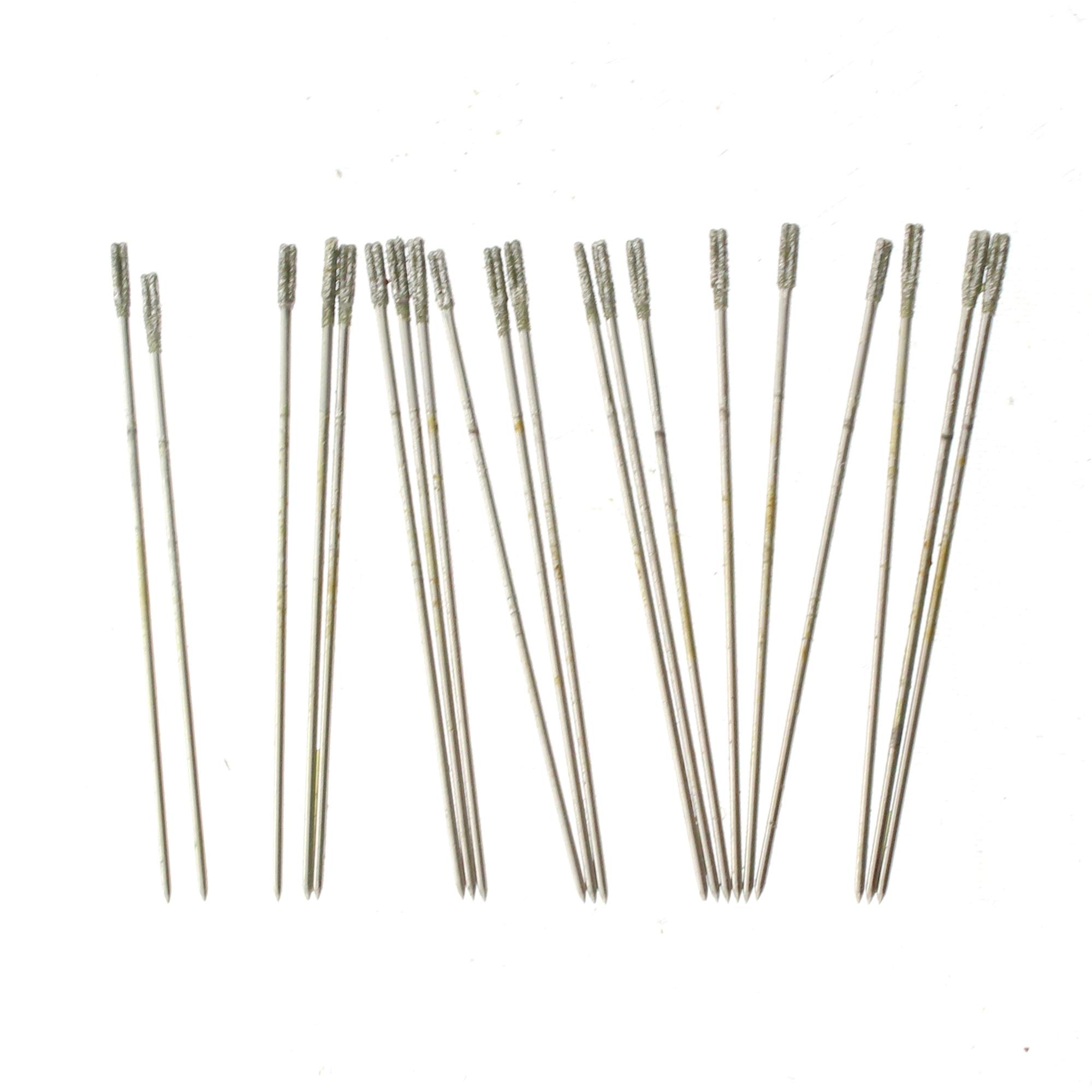 JINGLING 1mm Diamond Lapidary Drill Bits Micro Solid Bit Tipped Jewelry Tools for Stone Rock Pack of 20Pcs