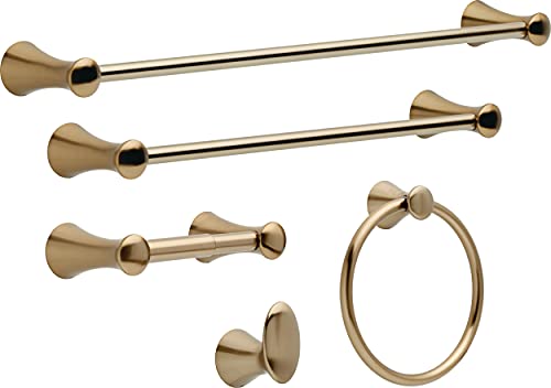 Delta Faucet 73846-CZ Lahara Wall Mounted Towel Ring in Champagne Bronze, Bath Accessories