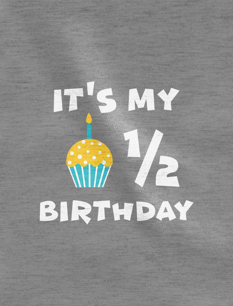 Tstars Half Birthday Outfit Baby Boy Girl One 1/2 Year Old Milestone Infant Bodysuit 12M (6-12M) Navy