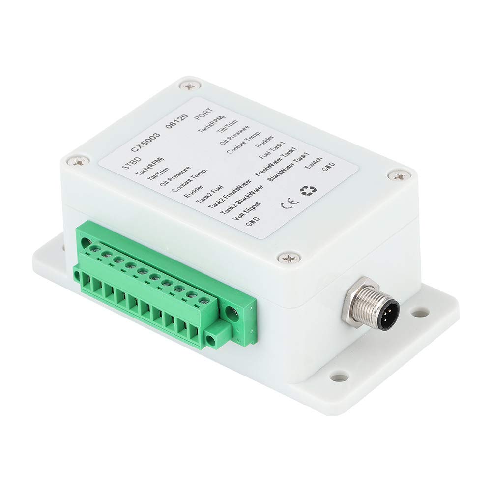 Qiilu NMEA2000 Converter, 9V‑32V DC IP67 Waterproof Converter Box Convert Sensor Singal to NMEA2000 for Boat Yacht