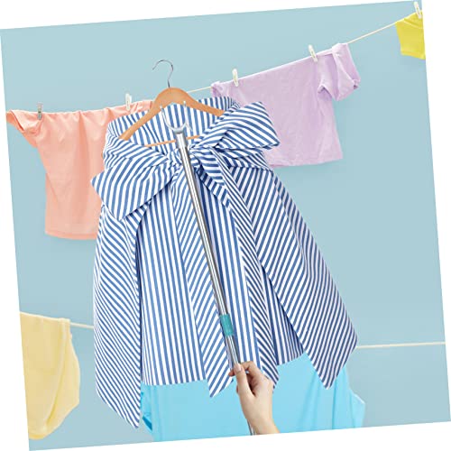 Abaodam 4pcs stitching clothes rail outdoor window shade stainless steel hangers outdoor tools Retractable closet pole extended closet pole clothing hook pole Professional Clothes Rod CD