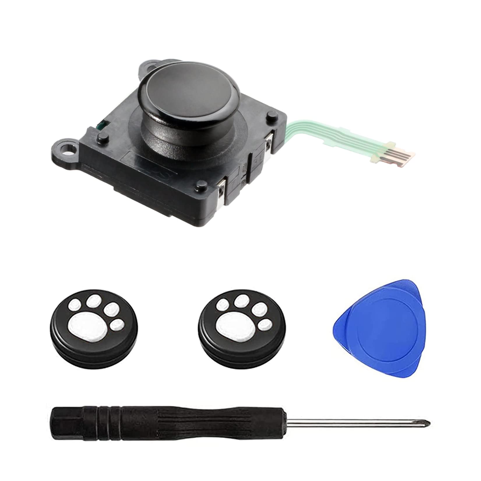 CHENLAN Joystick Button 3D Rocker Analog ThumbStick Replacement for Sony PSV 2000 PS Vita 2000 2001 Black