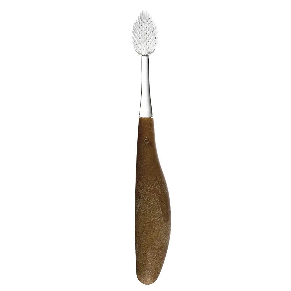 RADIUS Toothbrush Source Floss Brush BPA Free & ADA Accepted Improve Gum Health & Reduce Gum Issues - Super Soft - Wood - Pack of 1