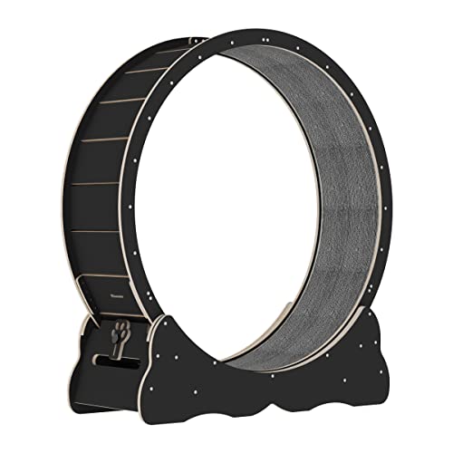 Cat Wheel Exerciser for Indoor Cats, Diameter 43.3" 45.27" H Large Cat Exercise Wheel Indoor with Locking Mechanism, cat Wheel Ultra-Quiet Running Protect Spine,Reduce Vet Bills Perfect for Big Cats