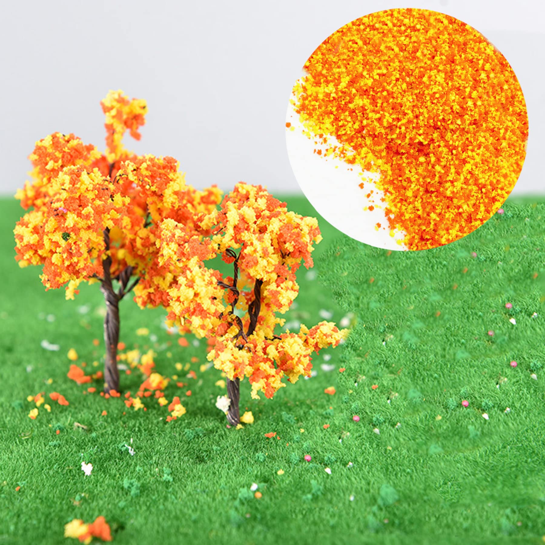 Woohome 18 Color Tree Powder Model for DIY Miniature Model Shrub Bushy Tuft, DIY Model Trees Basing Material Kit, Building Model Railway Fairy Garden Diorama Scenery