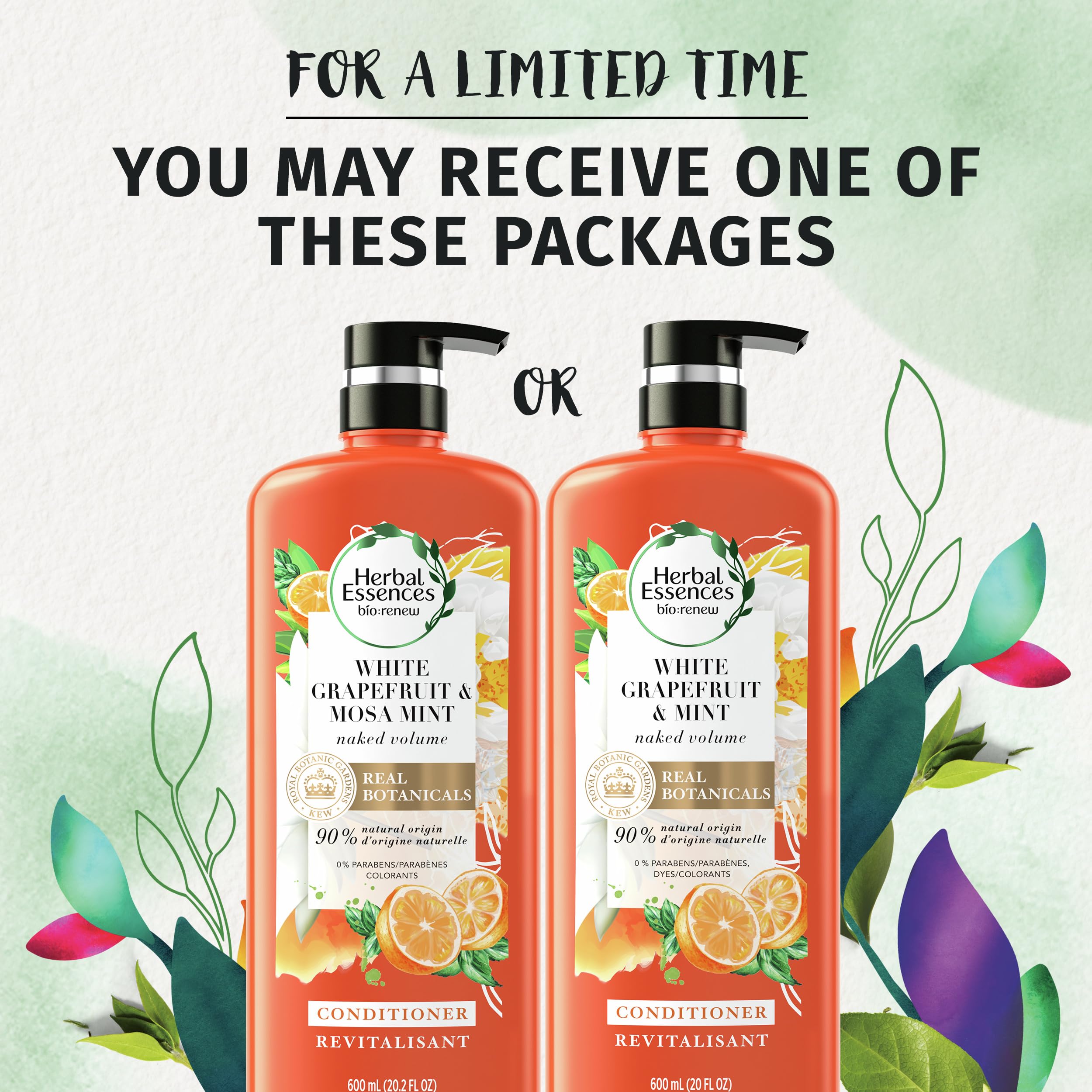 Herbal Essences Bio Renew White Grapefruit & Mosa Mint Hair Conditioner - 20.2 fl oz