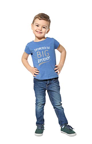 Promoted to Big Brother Bro Sibling Pregnancy Announcement Shirt Toddler Blue