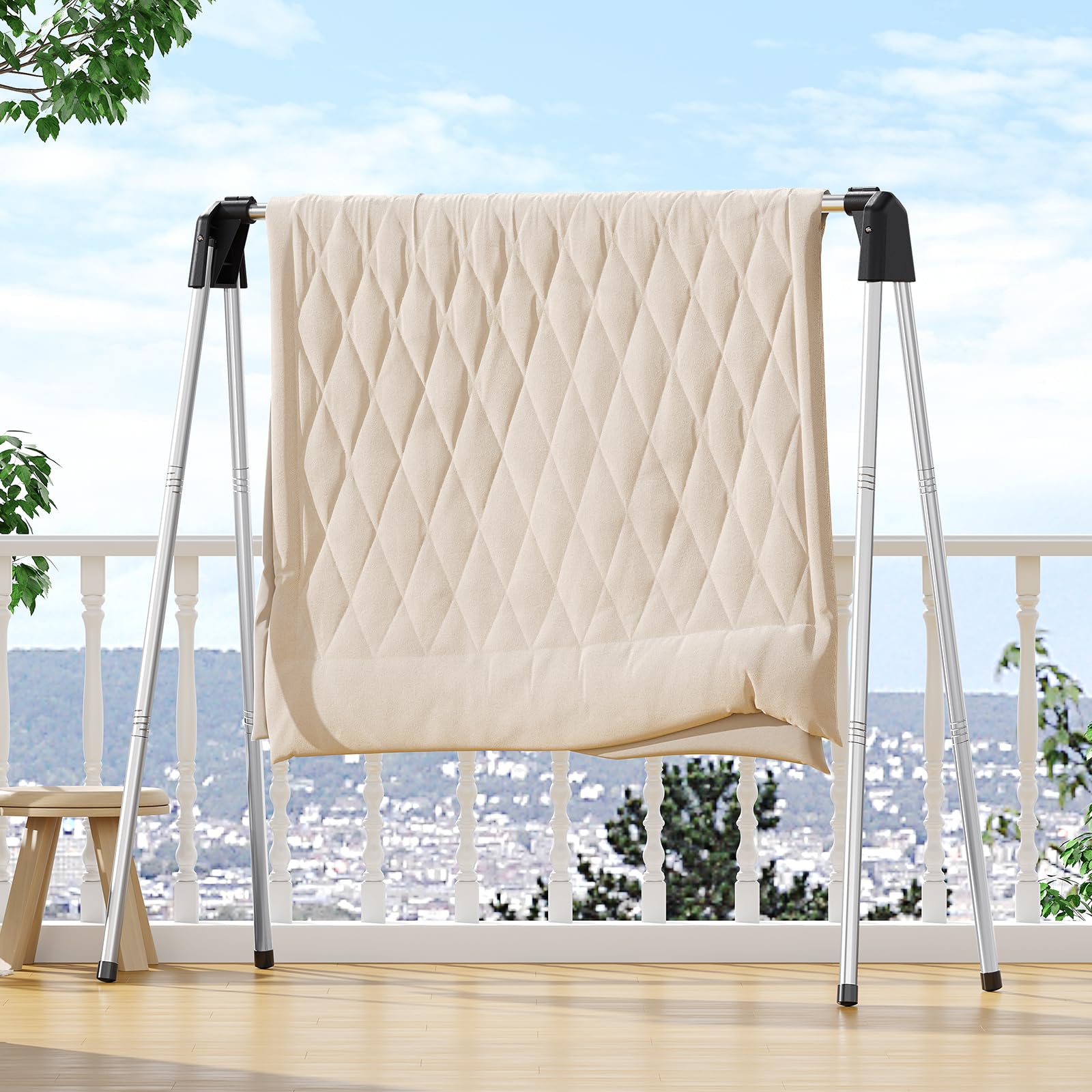 APEXCHASER Clothes Drying Rack - Efficient Laundry Rack, Collapsible Clothing Rack, Foldable Clothes Drying Rack, Heavy Duty Stainless Steel Clothes Rack