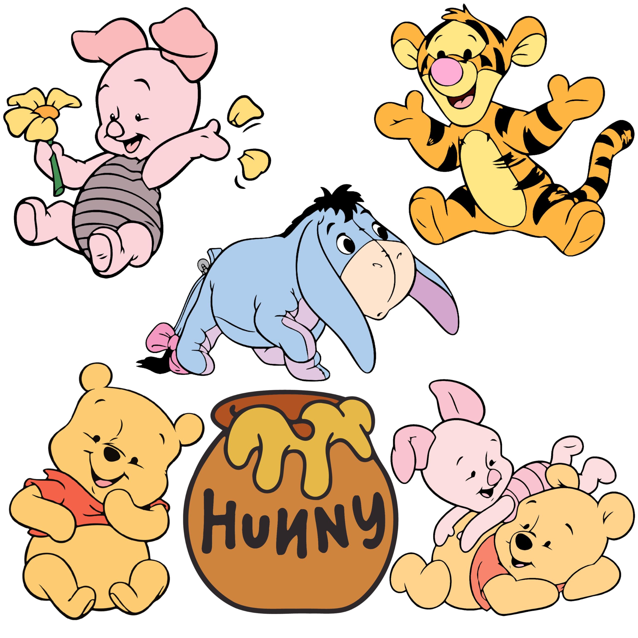 6PCS Large Bear Cutouts with Stand, 12inch Baby Baby Shower Decorations, Classic Party Supplies, Vintage Bear Cardboard Cutout Prop | Stand Up Prop