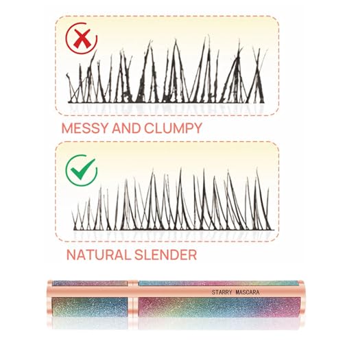4D Silk Fiber Lash Mascara, Black Voluminous Fiber Thrive Mascara, Waterproof Black Volume and Length Mascara,Natural Long Lasting, No Smudge, No Clumping