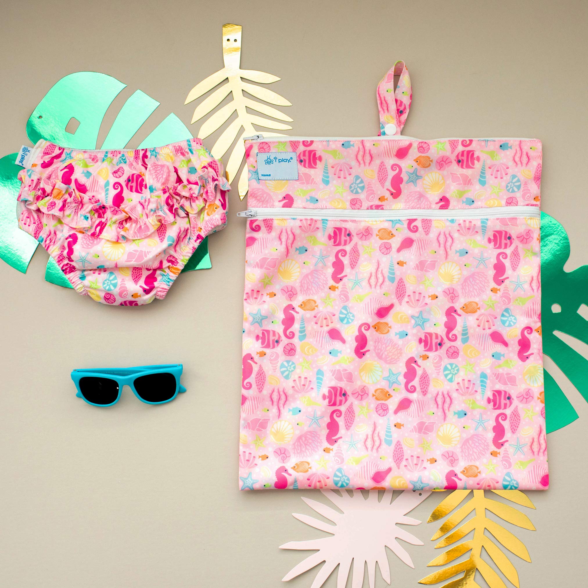 green sprouts i play Wet & Dry Bag | Stores Wet & Dry Items Separately | Use for Swim wear, Diapers, Underwear, Clothes & More