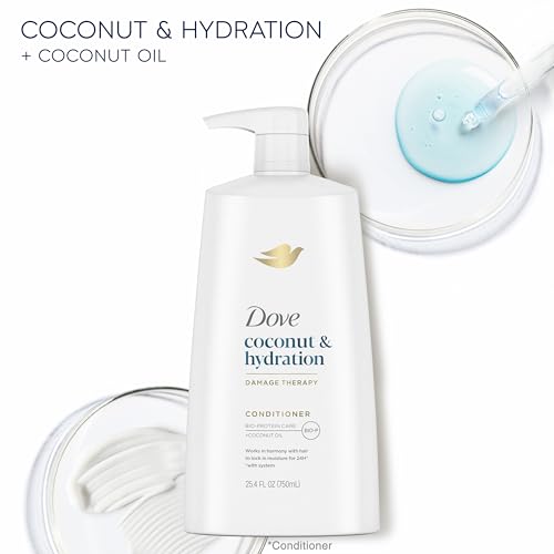 Dove Ultra Care Coconut & Hydration Conditioner for Dry Hair with Jojoba and Sweet Almond Oils, 25.4 oz