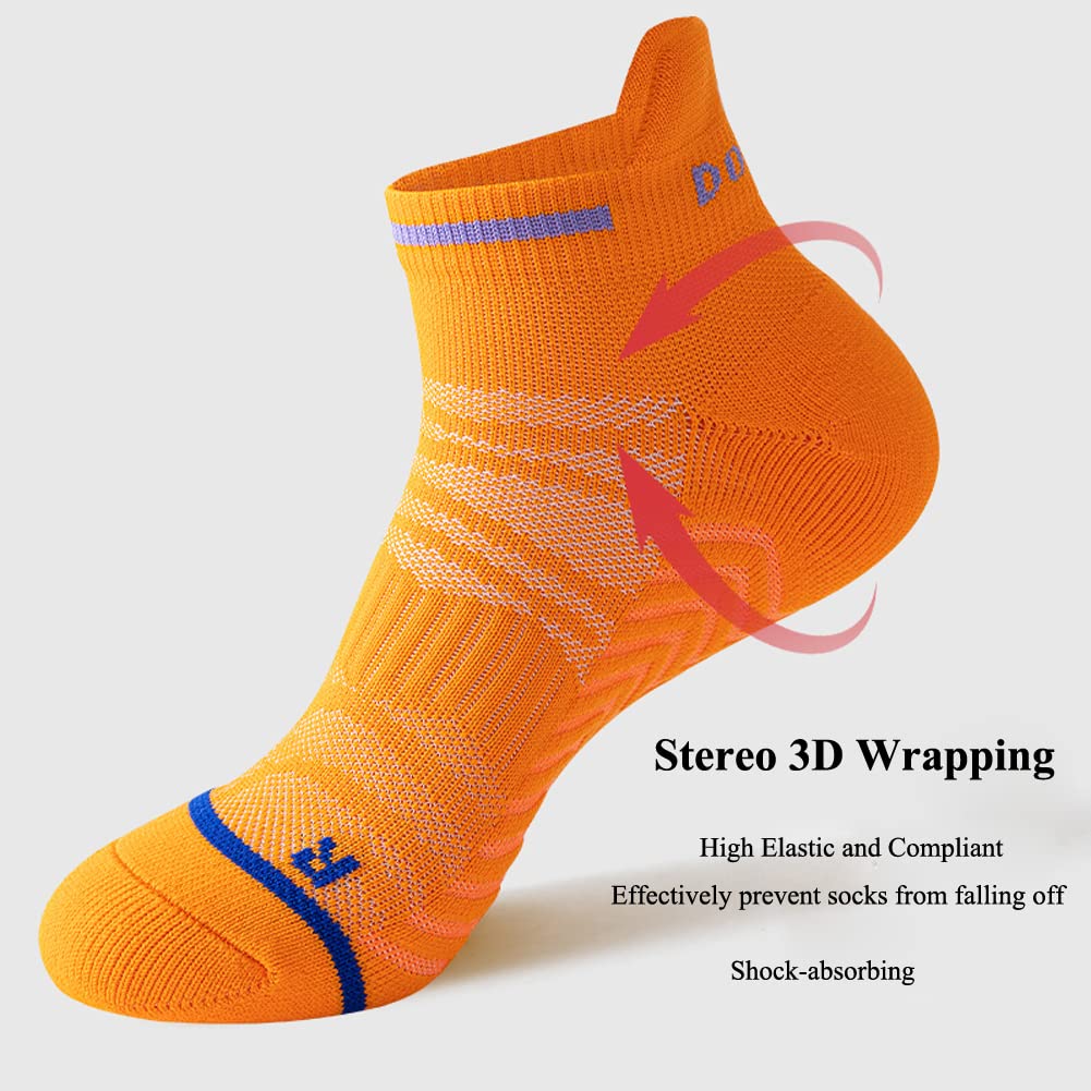 6 Pairs Men‘s Ankle Running Socks Cushioned Breathable Low Cut Athletic Marathon Tab Sports Socks