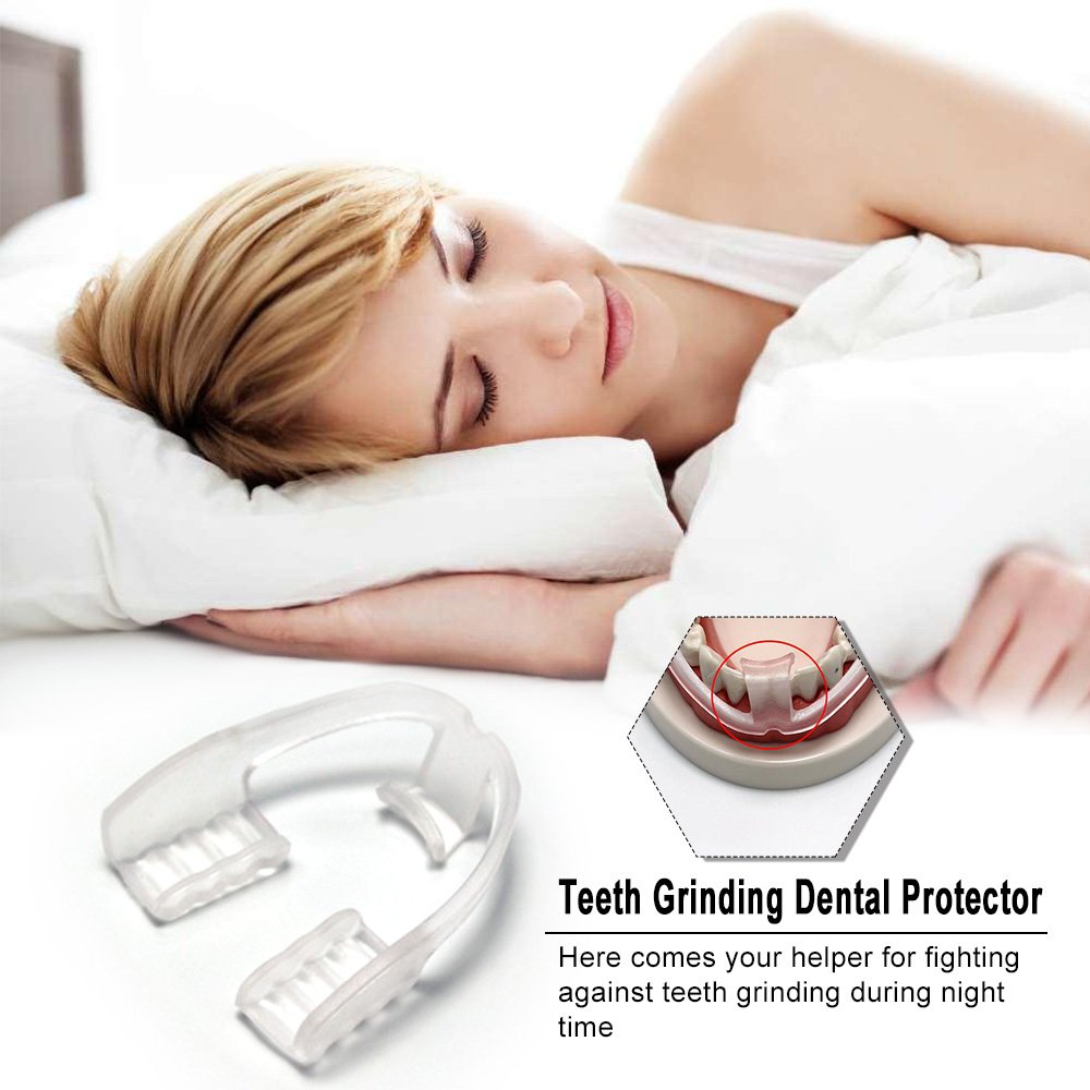 SJJLY Food Grade Dental Mouth Guard Sleeping Aid Tool Bruxism Splint Oral Care Tooth Protector Dental Health Teeth Brace