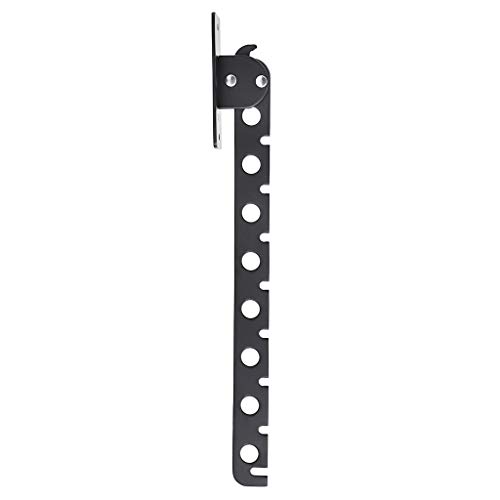 Sumnacon 12 Inch Stainless Steel Clothes Hanger Racks - 2Pcs Wall Mounted Folding Garment Hooks with Screws, Space Saver Clothing and Closet Storage Organizer for Laundry Room Bedroom Bathroom, Black