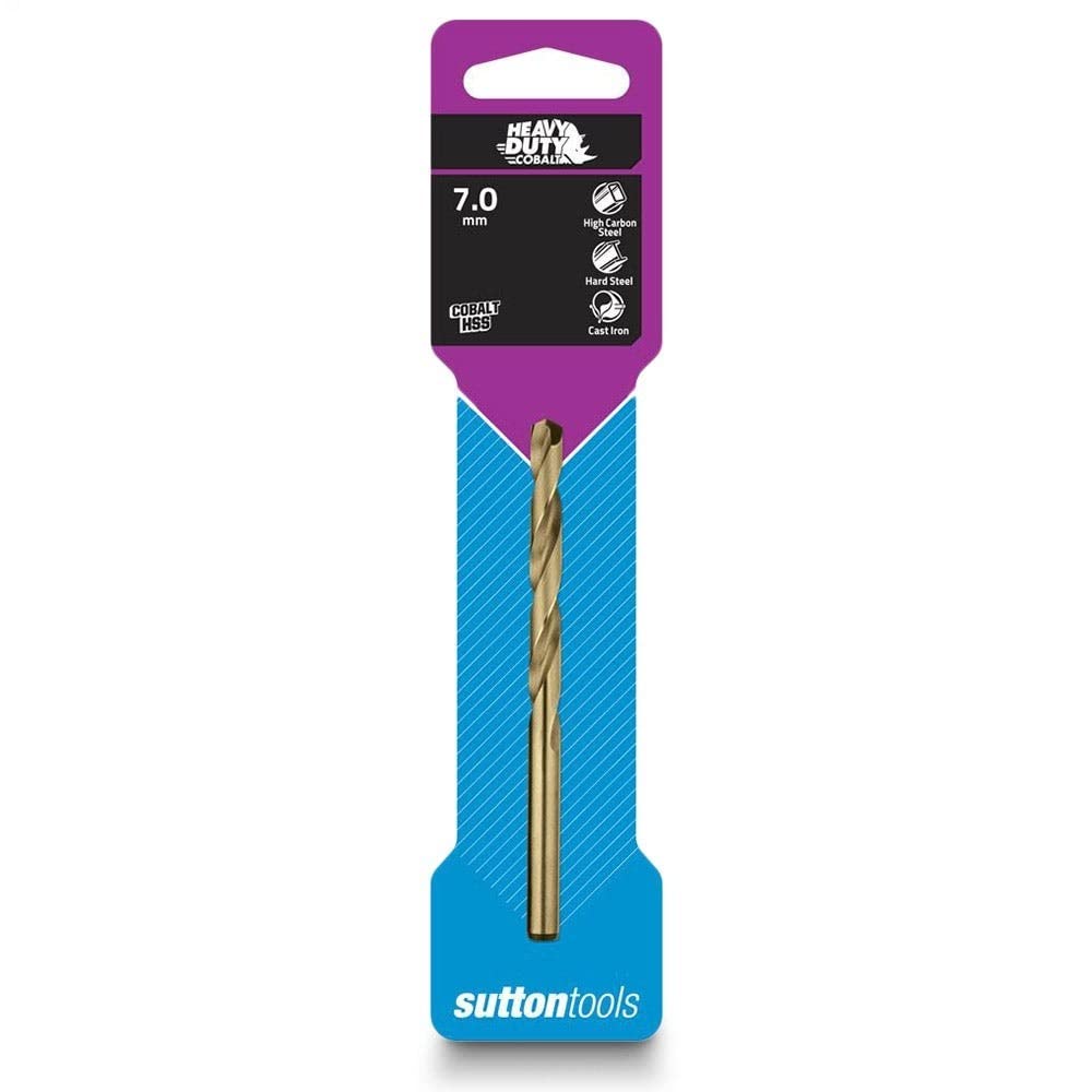 Sutton D108 Cobalt HSS Carded Jobber Drill, 7.0 mm Thread Diameter