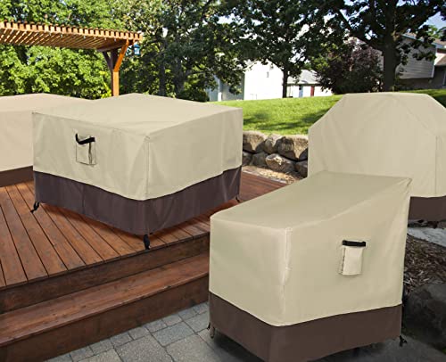 ABCCANOPY Waterproof Outdoor Patio Fire Pit Cover Lawn Patio Fire Bowl Covers Heavy Duty UV Resistant Dust Proof Protective Covers, 44" Lx 44" Wx 24" H