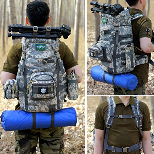 4land Big Camping Backpack for Men, Extra Large Hiking Backpack for Travel, 60L70L85L Oversized Waterproof Military Rucksack