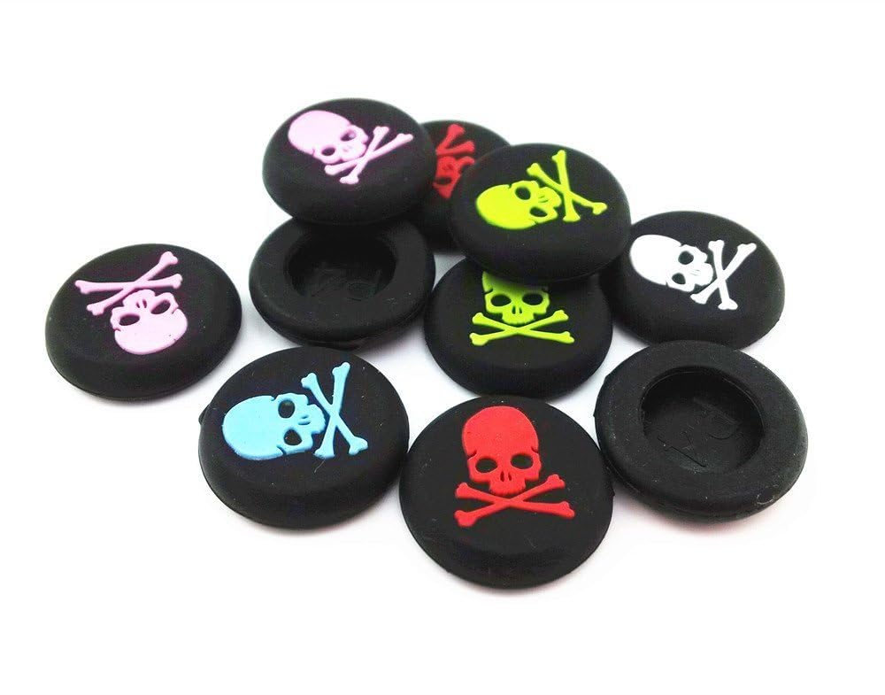 5 Pairs Skull Thumb Stick Grip Cover Caps For PS4 PS3 Xbox One Xbox 360 PS2