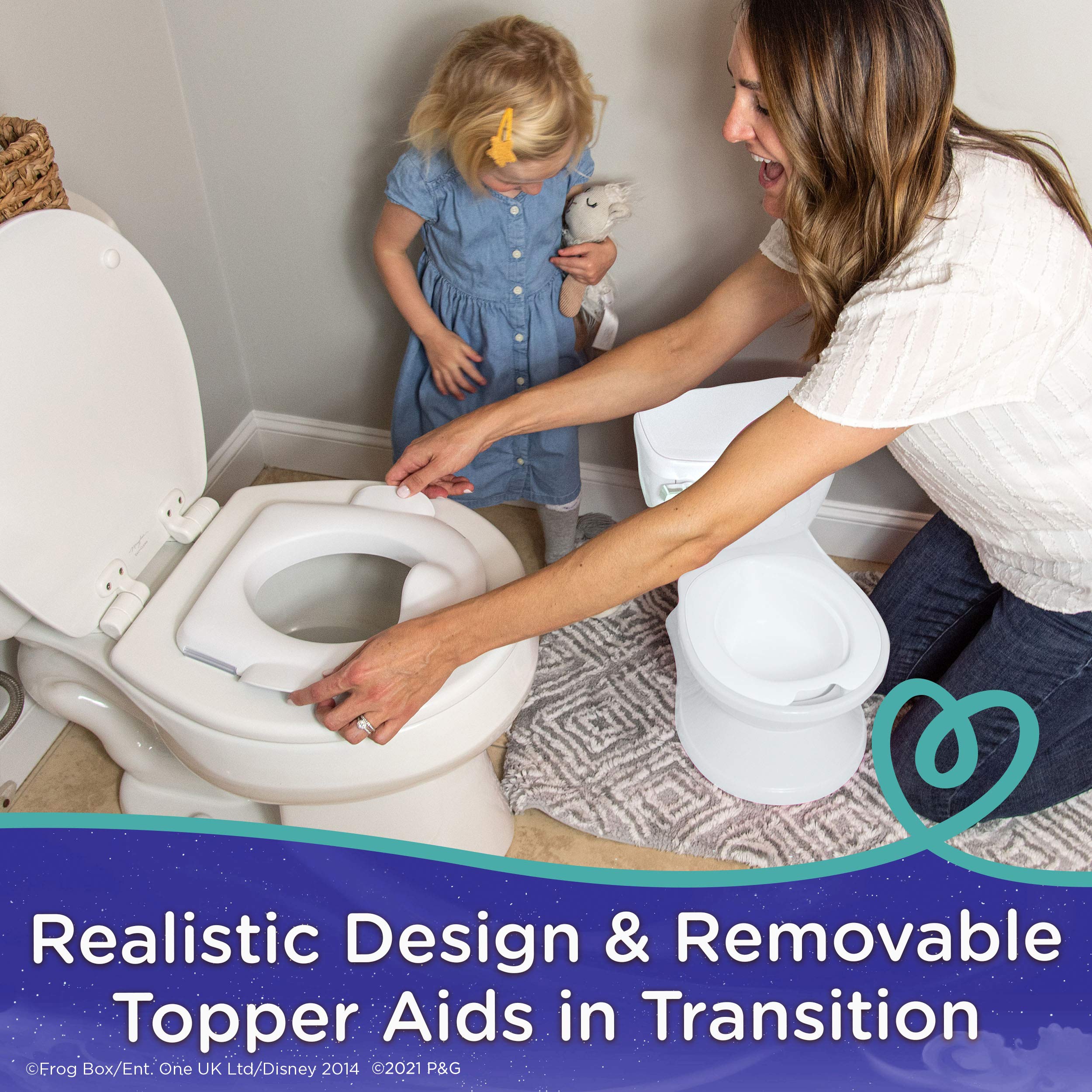 Potty Training Seat Starter Kit—My Size Potty Lights & Songs Transitions and Pampers Easy Ups 2T-3T Potty Training Underwear for Boys and Girls, Size 4, 140 Count (Packaging May Vary)