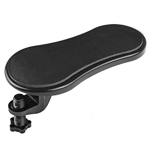 XBY-US Computer Arm Rest for Desk and Chair, Sturdy Mouse Arm Rest, arm Support for Computer Desk,Extender Rotating Elbow Pad Holder for Table, Office,Adjustable for Easy Typing & Pain Relief(Black)
