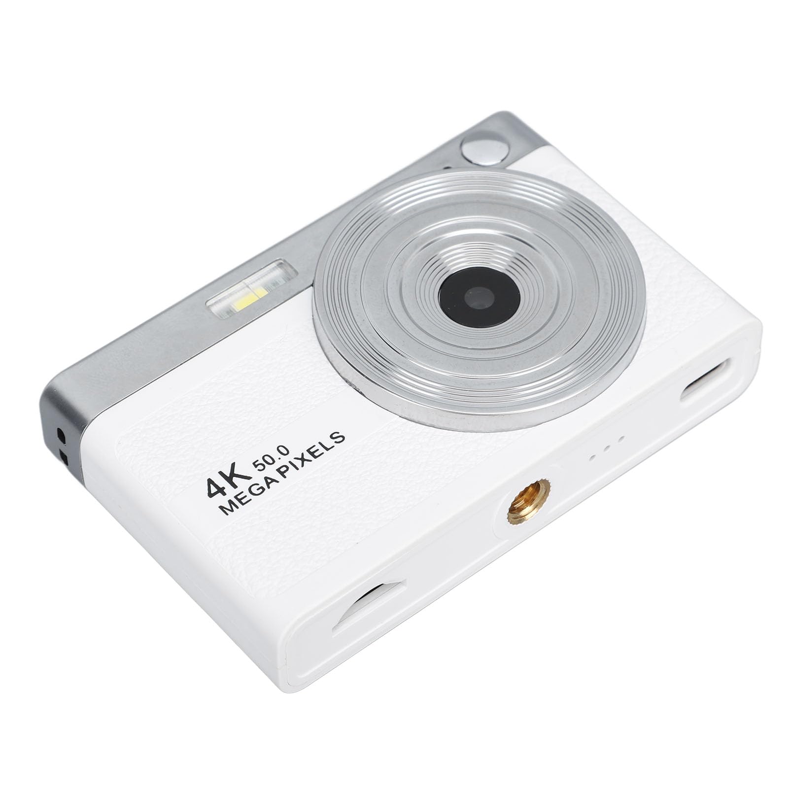 4K Digital Camera, C12 50MP 16X Digital Zoom FHD 1080P Point and Shoot Camera for Kids, Anti Shake & Autofocus Compact Vlogging Camera with Fill Light, 750Mah Rechargeable