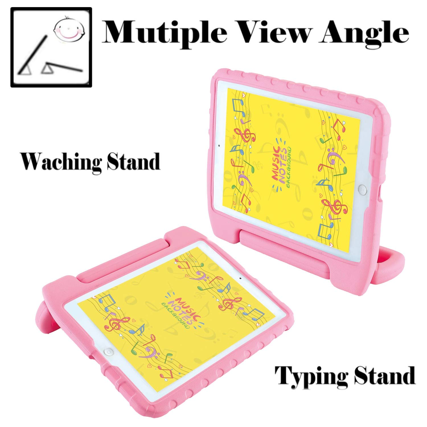 Tendmart Case Compatilbe with iPad 9th / 8th / 7th Generation 10.2 inch Model MYLF2LL/A MYLD2LL/A MYLC2LL/A MYN32LL/A MYL92LL/A MYLA2 Also for Kids Case Air 3rd Gen / Pro10.5 inch (Pink)