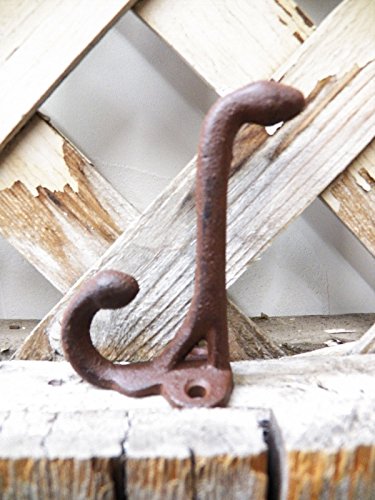 Coat Hat Hooks Cast Iron Lot Set of 12 Double Hook 3.25" Antique Vintage Style
