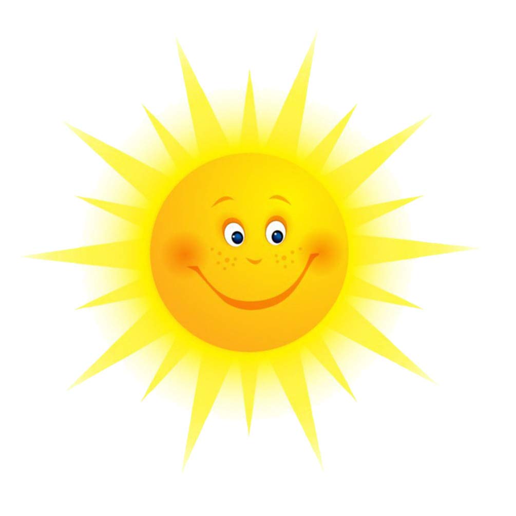 Smiling Sun Wall Sticker Wall Decal Sun Wallpaper for Kindergarten Home Room Wall Decorations