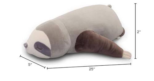 eamve 25inch Giant Sloth Plushie Sloth Stuffed Animals Doll Sloth Plush Toy, Cute Sloth Throw Pillow,Soft Sloth Pillow Soft Hugging Body Pillow for for Home Decoration Kids Stuffed Animals Gifts