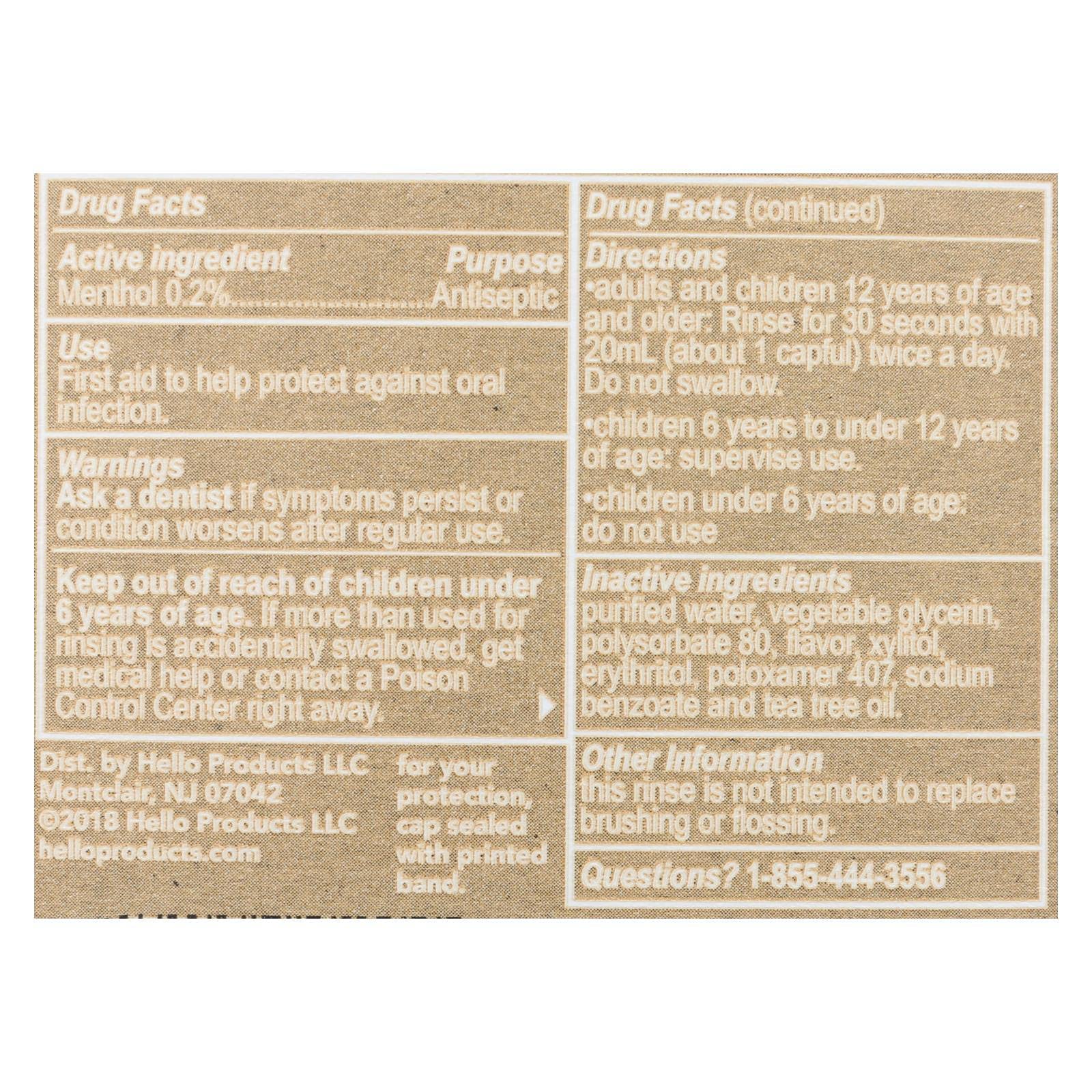 Hello, Mouthwash Antiseptic Naturally Fresh, 16 Fl Oz