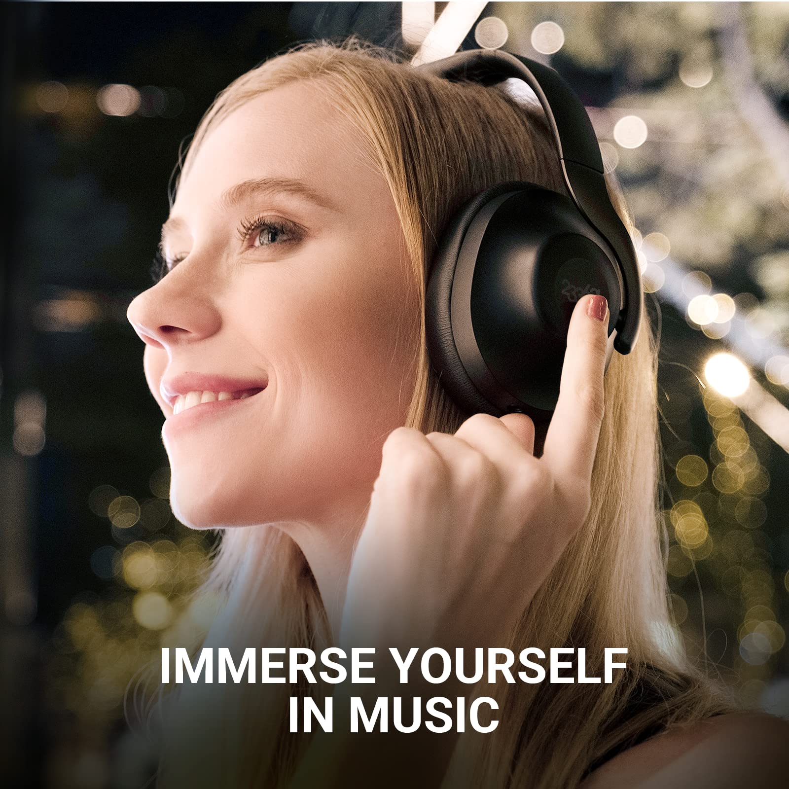 233621 Shell Noise Cancelling Headphones. Lightweight Over Ear ANC Bluetooth Headphones. Fast Charge, 60 Hours Playtime, Wireless Headphones with Call Noise Reduction for Improved Call Quality (Ice)