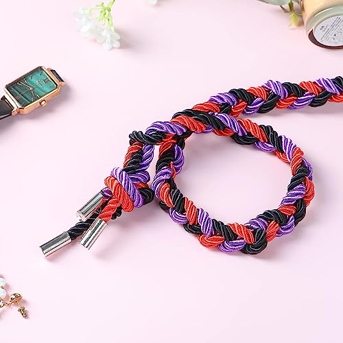 BAVIHOR Silk Rope Soft Rope, Skin Friendly Durable Long Rope, 32 Feet 8 mm Multipurpose Long Satin Braided Twisted Rope (3 Black)