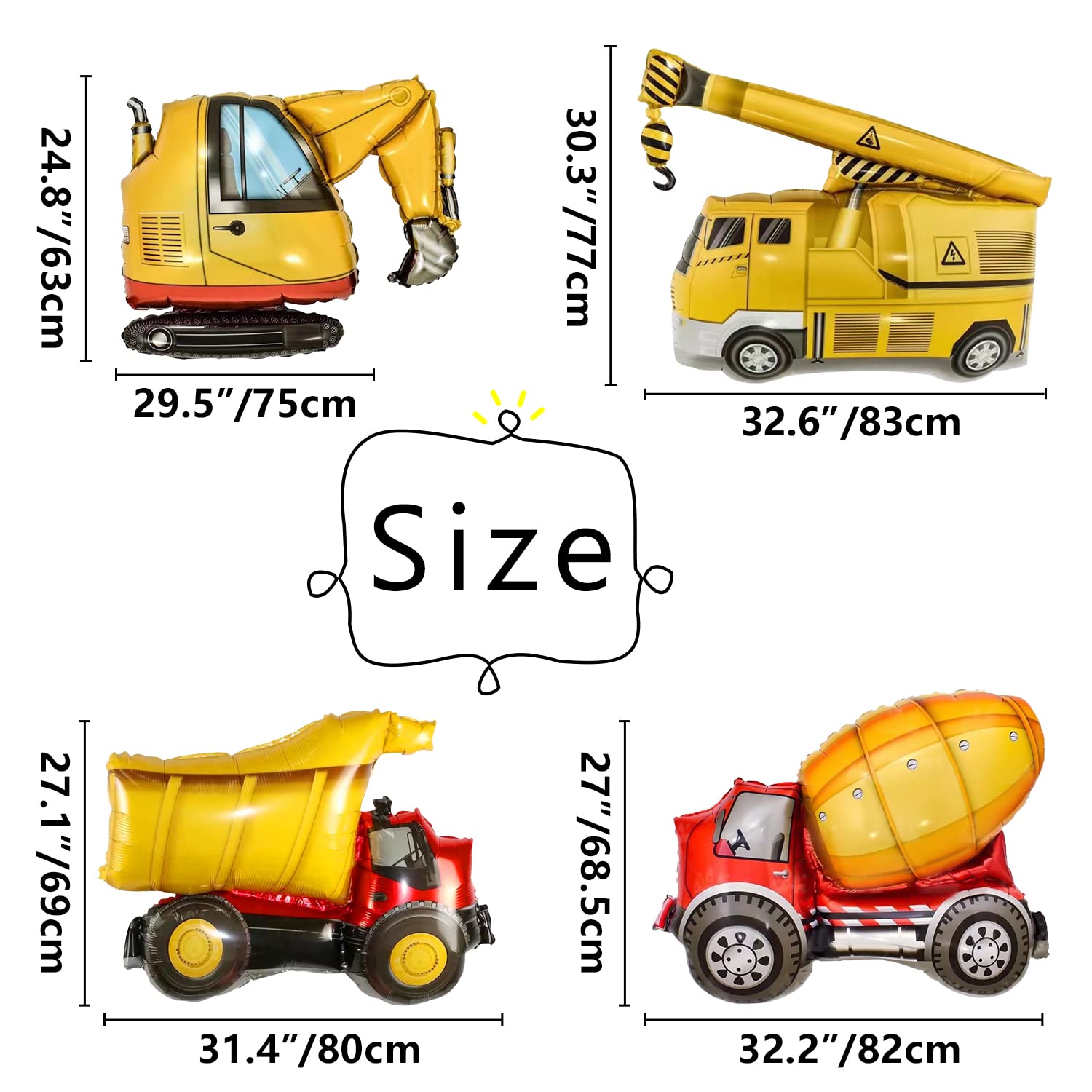 235 Pack Construction Birthday Party Supplies Dump Truck Construction Birthday Decorations Construction Party Plates Construction Birthday Tablecloth Cups Napkins Construction Foil Balloons Serves 20