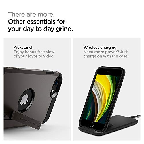Spigen Tough Armor [Extreme Protection Tech] Designed for iPhone SE 2022 Case/iPhone SE 3 Case 2022 / iPhone SE 2020 Case/iPhone 8 Case/iPhone 7 Case - Gunmetal