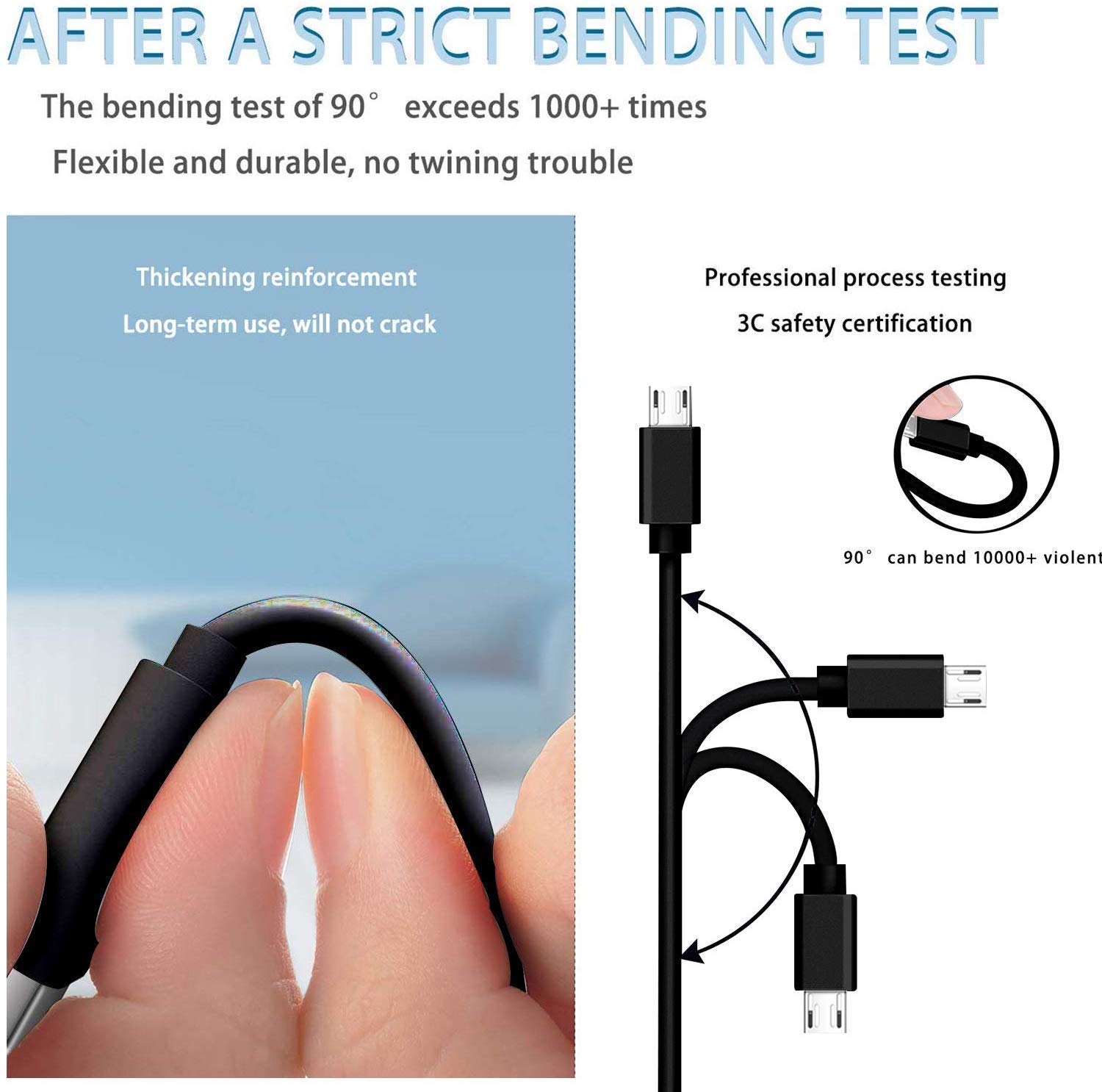 Wall Charger Charging Cable Cord Compatible for Cowin E7 Pro ANC SE7 E9 E8 SE8, Treblab XR500/XR700/PRO/Z2/HD7/N8/X5/Xfit/FX100/HD7, Bugani M83 M99 M90 Speaker & More USB Micro Earbuds Headphones