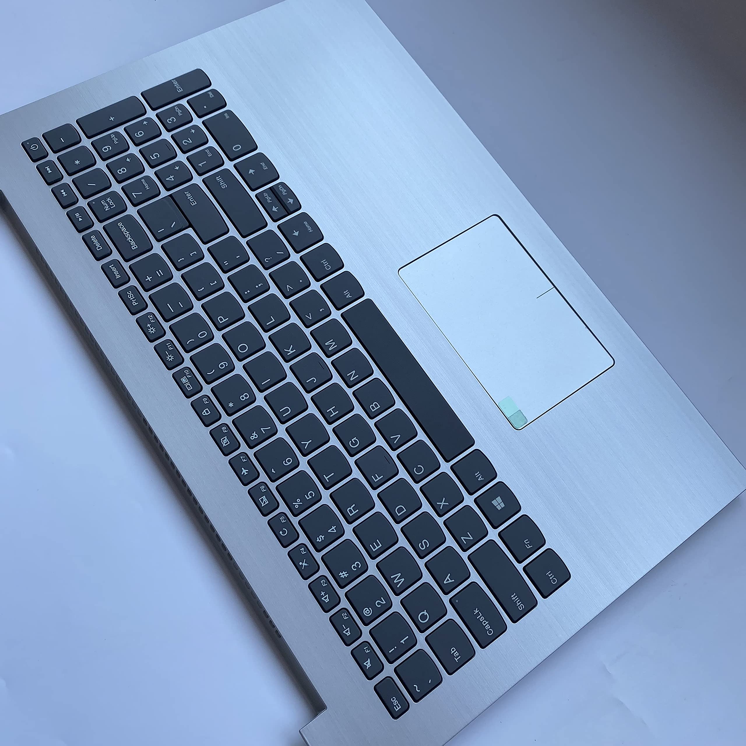 Replacement for Lenovo IdeaPad 320-15 320-15IKB 330-15AST 80xs0024us Laptop Upper Case Palmrest Keyboard Touchpad Assembly Part 5CB0N86311 SN20M63090 Top Cover Sliver