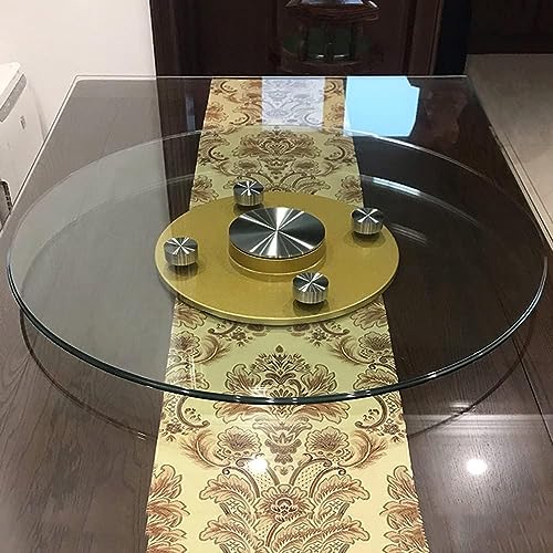70cm 80cm 90cm 100cm Lazy Susan Glass Rotating Tray,Turntable Dining Table Centerpiece Large Tabletop Rotating Tray Clear Serving Plate Round With Silent Bearing (Size : 100cm)