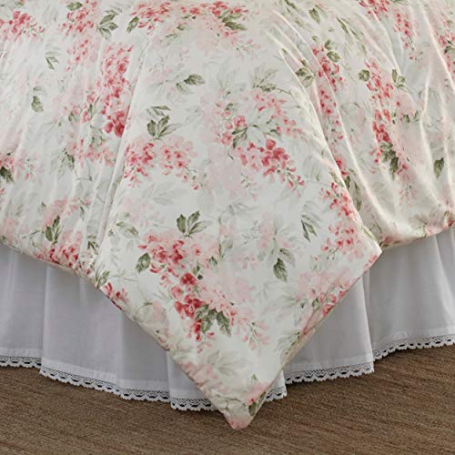 Laura Ashley Home - King Comforter Set, Luxury Bedding with Matching Shams, Stylish Home Decor for All Seasons (Wisteria Pink, King), Blush