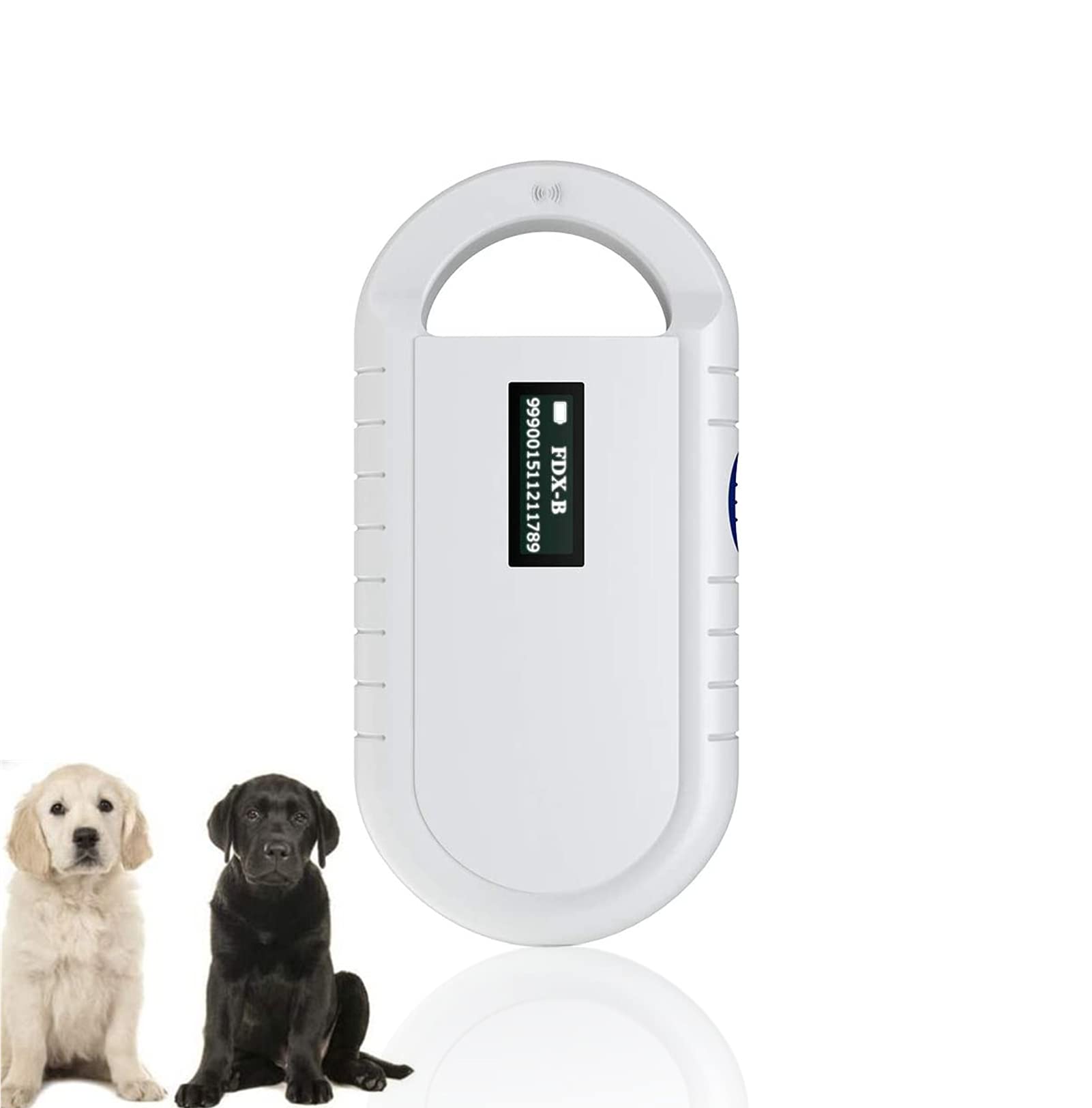 Portable Pet Reader with Backlight Screen, Pet Microchip Scanner Pet RFID Reader Animal Chip Reader for Dogs, FDX-B/ID64 Animal RFID Tag Reader