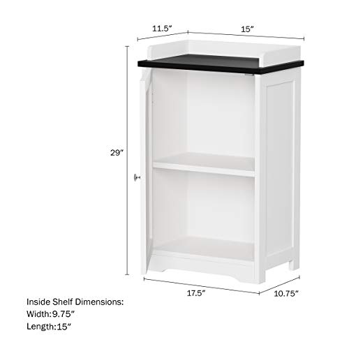 Lavish Home Bathroom Floor Cabinet-29 β, White