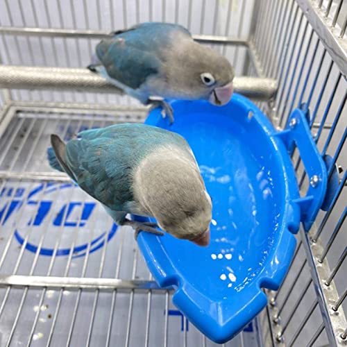 Bird Bath Tub Bowl Basin,Pet Bird Cage Bath Shower Accessories,Water Shower Food Feeder for Small Birds Parrots