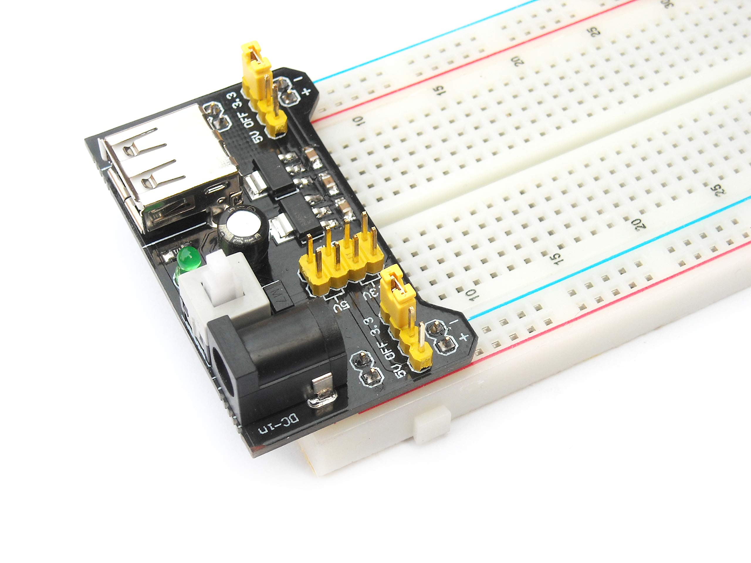 MELIFE 5pcs MB102 3.3V/5V Breadboard Power Supply Module for Board Breadboard