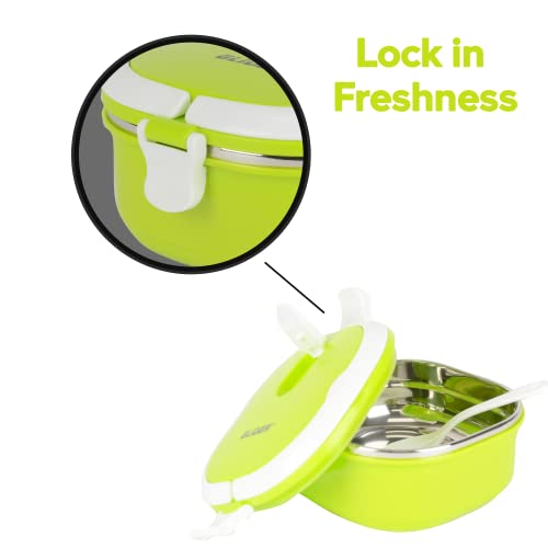 Stainless Steel Insulated Square Lunch Box for Children, Kids & Adult, Portable Picnic Storage Boxes, School Student Food Container